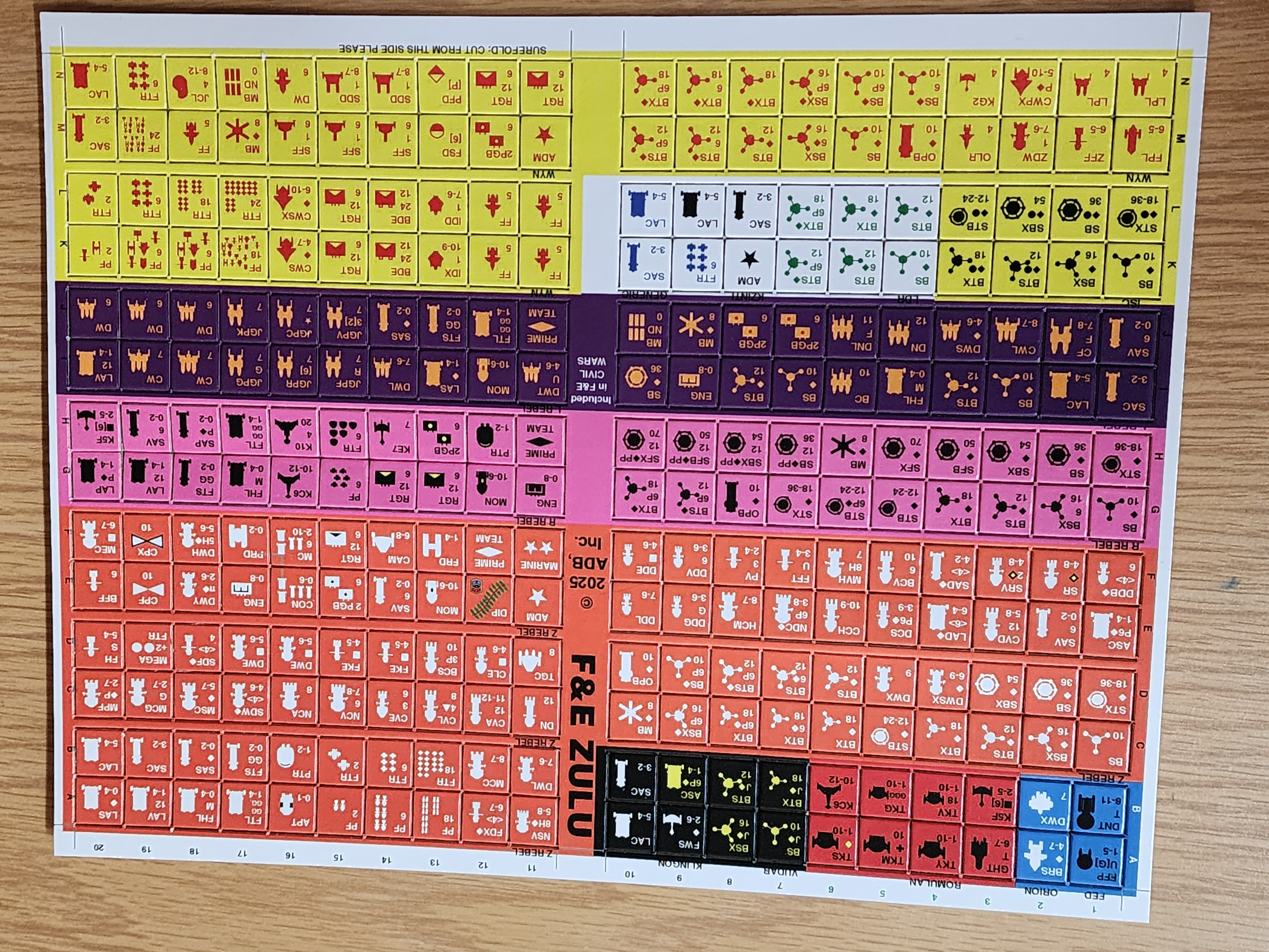 F&E Civil Wars Countersheet Zulu [3215-6] - $13.95 : Star Fleet Store ...